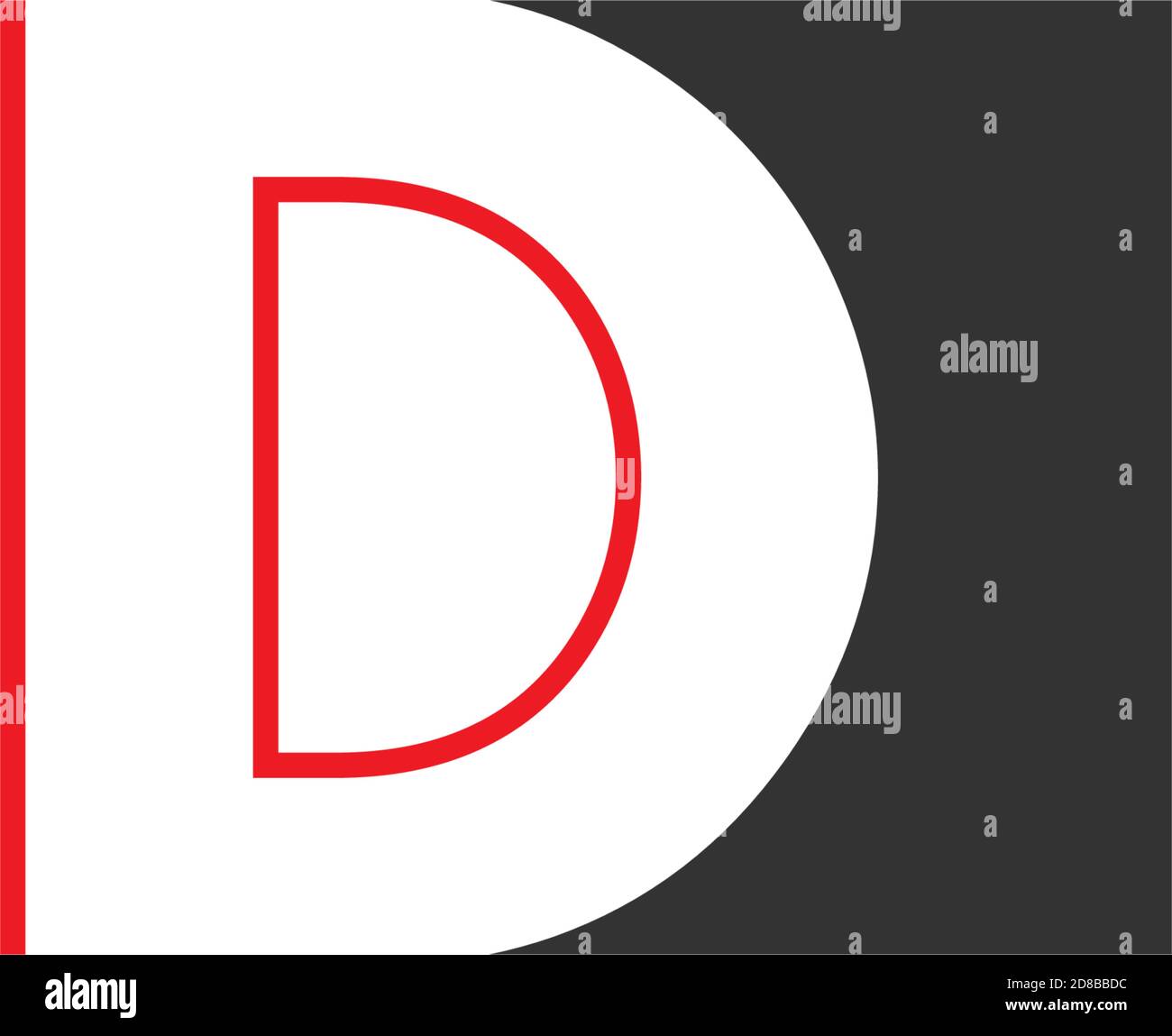 Letter D on square design concept Stock Vector Image & Art - Alamy