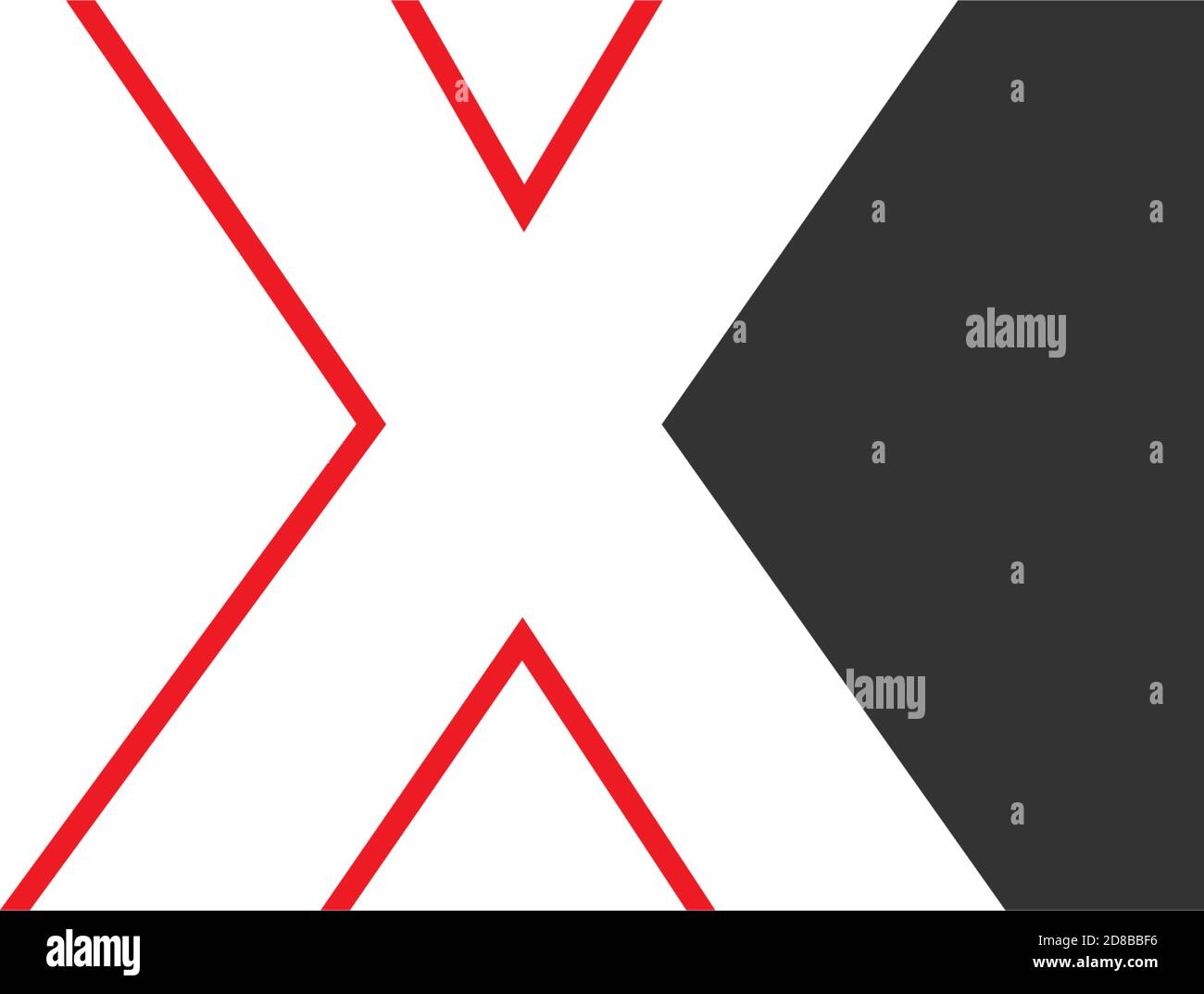 Letter X on square design concept Stock Vector Image & Art - Alamy