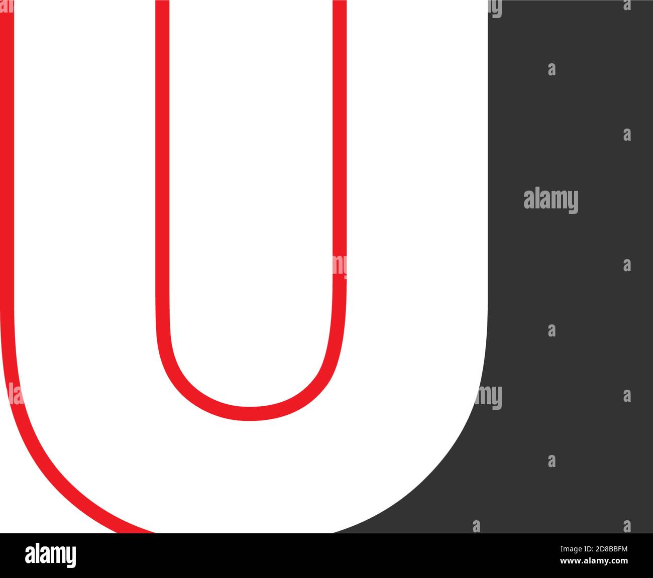 Letter U on square design concept Stock Vector Image & Art - Alamy