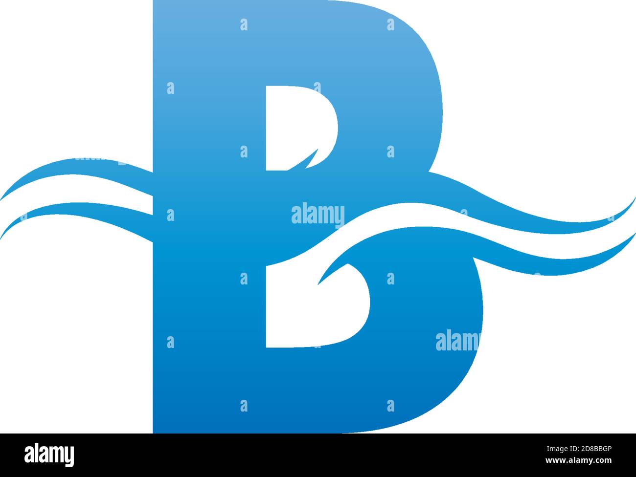 Mix of letter B with wave design concept Stock Vector Image & Art - Alamy