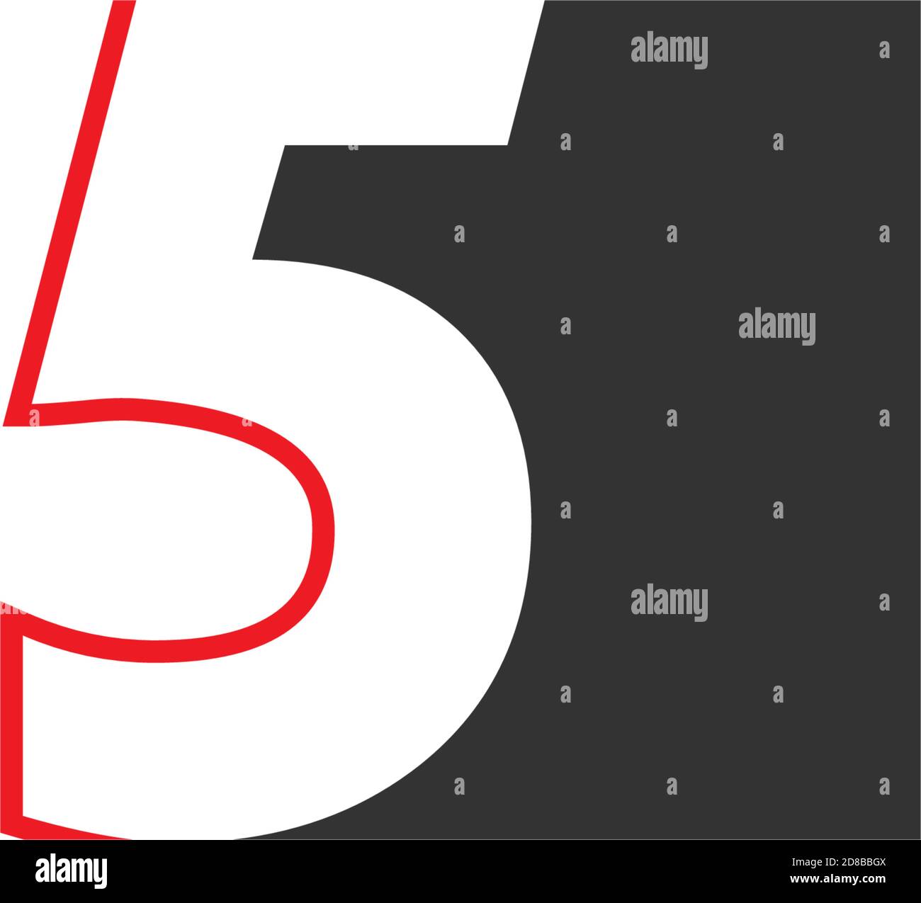 Number 5 on square design concept Stock Vector Image & Art - Alamy