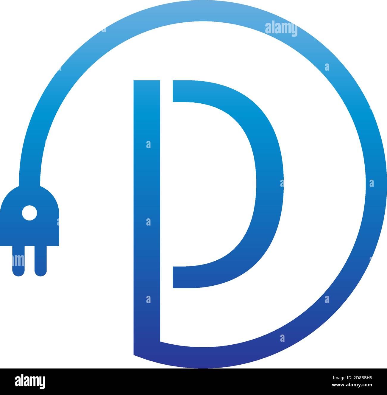 Power cable forming letter D logo icon Stock Vector Image & Art - Alamy