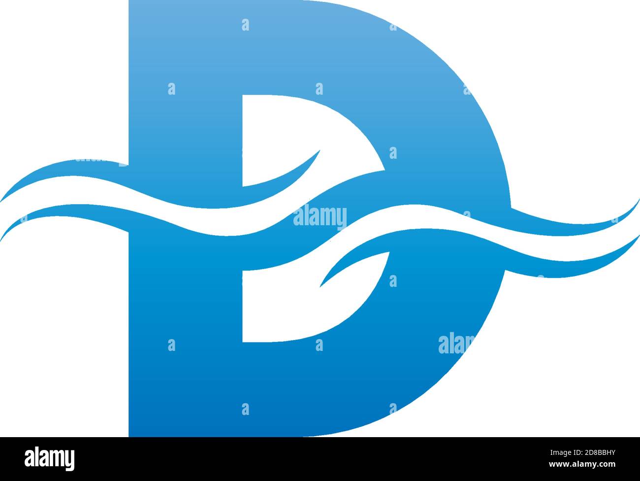 Mix of letter D with wave design concept Stock Vector Image & Art - Alamy