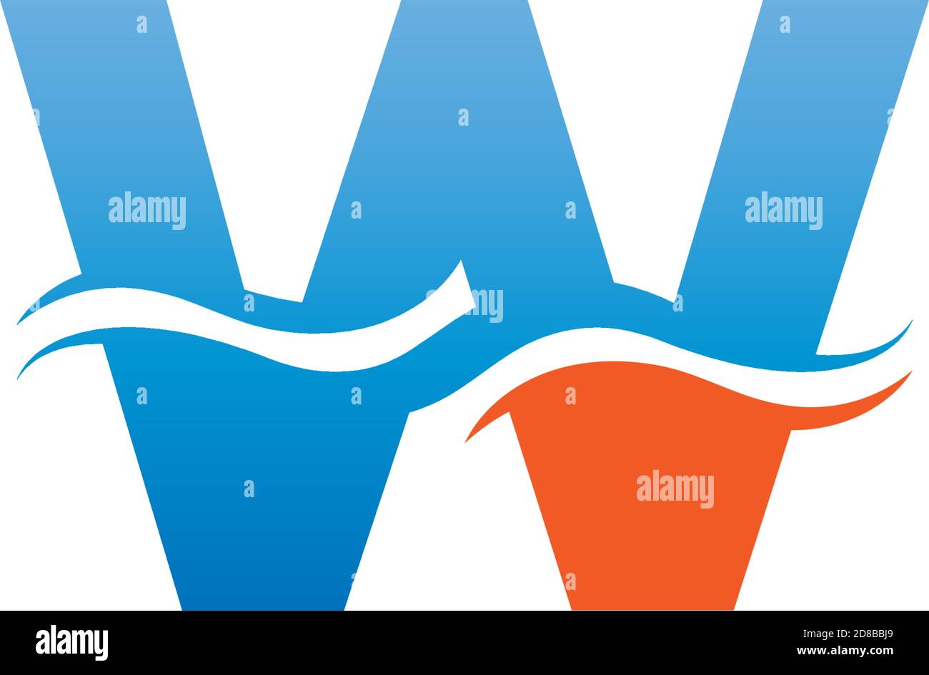 Mix of letter W with wave design concept Stock Vector Image & Art - Alamy