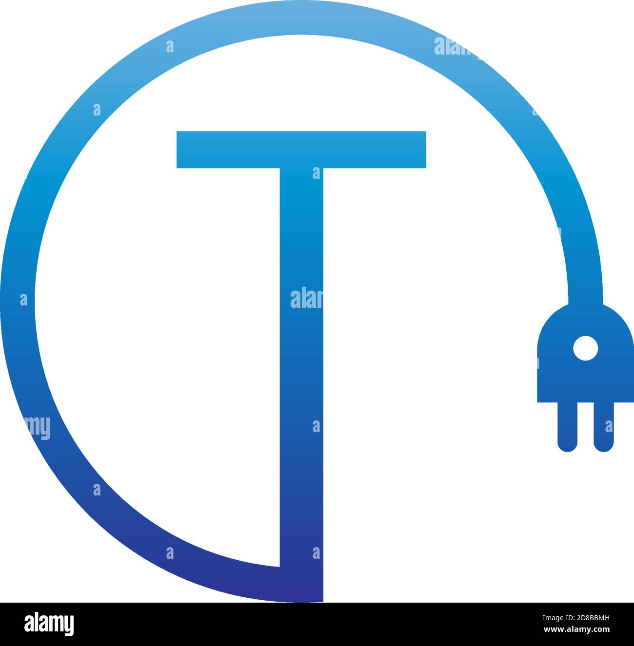 Power cable forming letter T logo icon Stock Vector Image & Art - Alamy