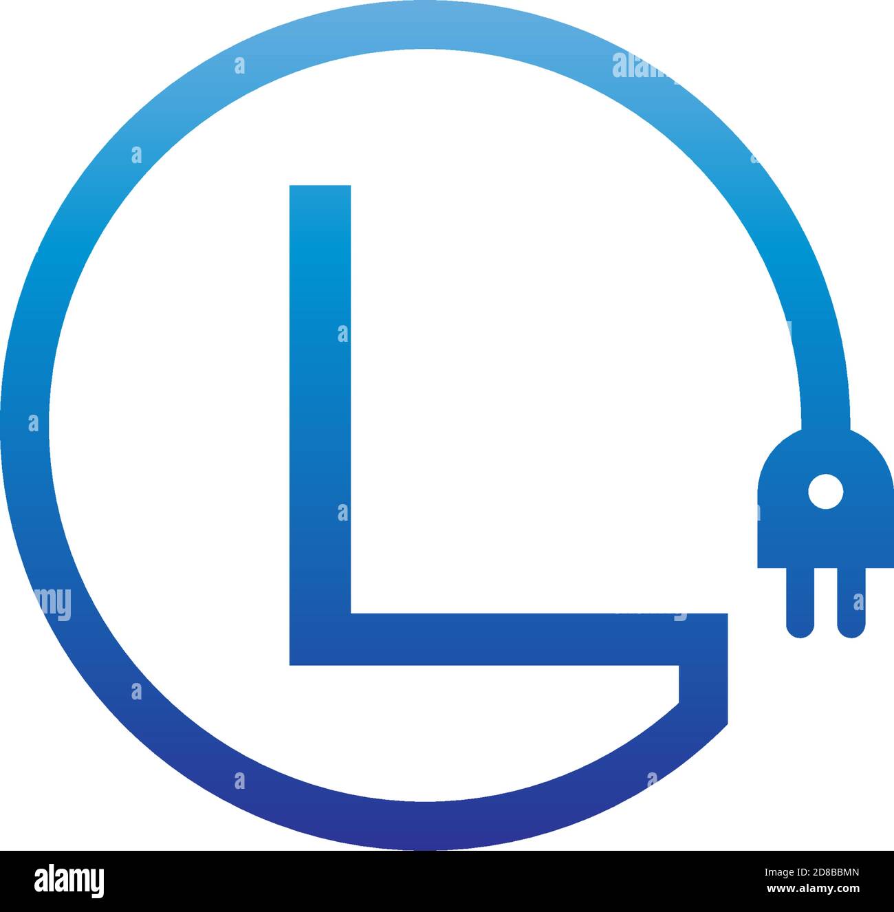 Power cable forming letter L logo icon Stock Vector Image & Art - Alamy