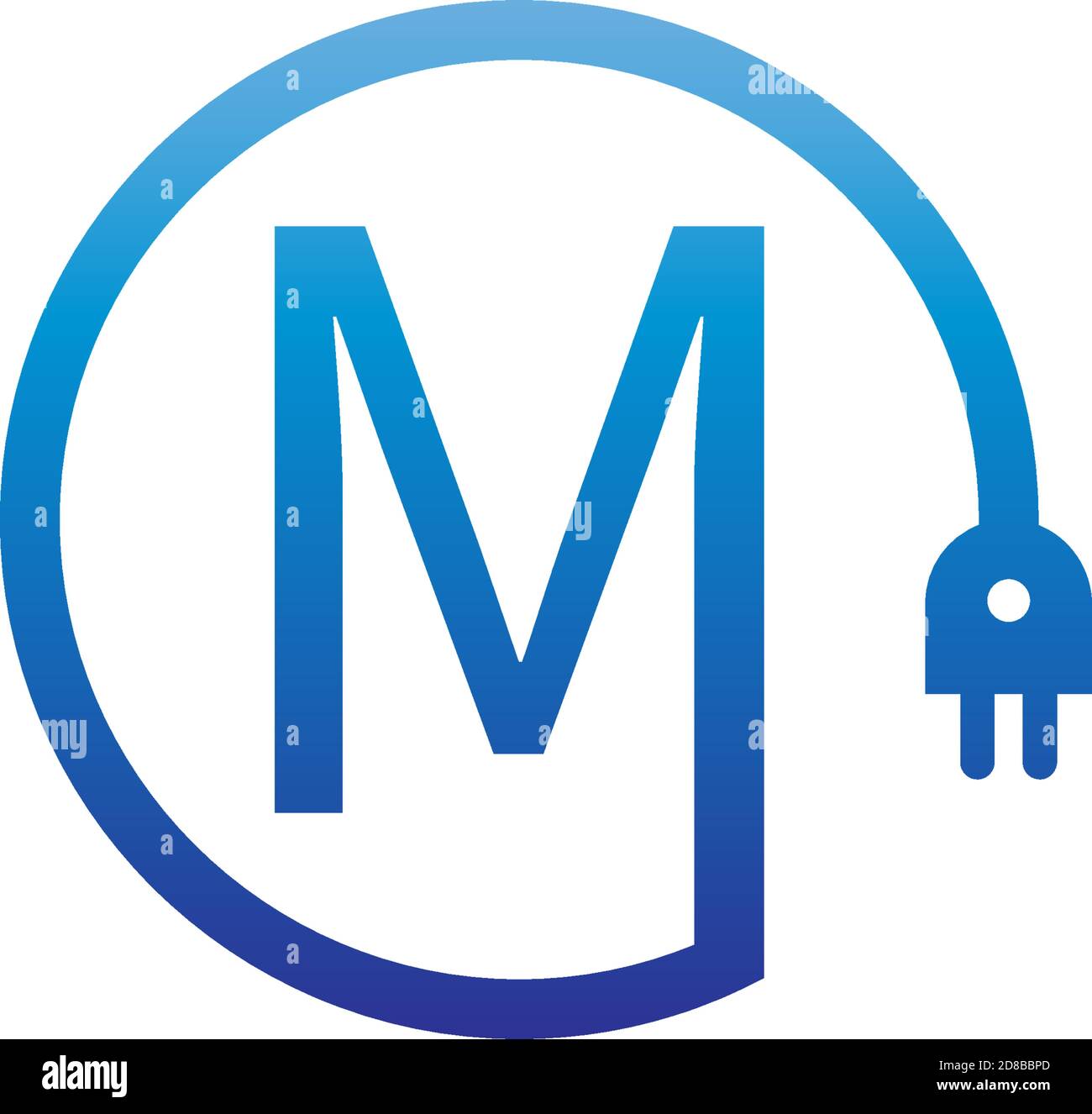 Power cable forming letter M logo icon Stock Vector Image & Art - Alamy