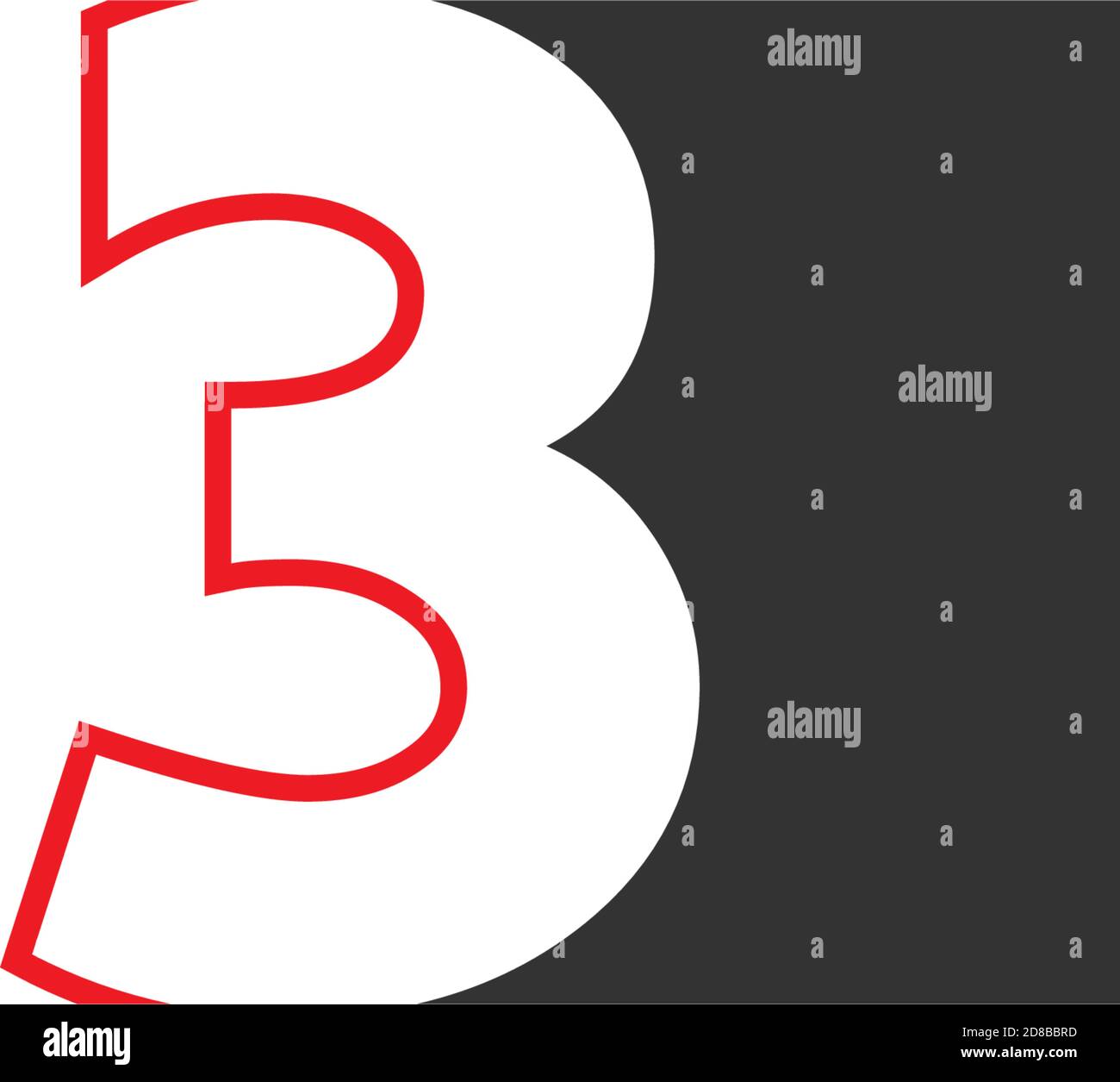 Number 3 on square design concept Stock Vector Image & Art - Alamy