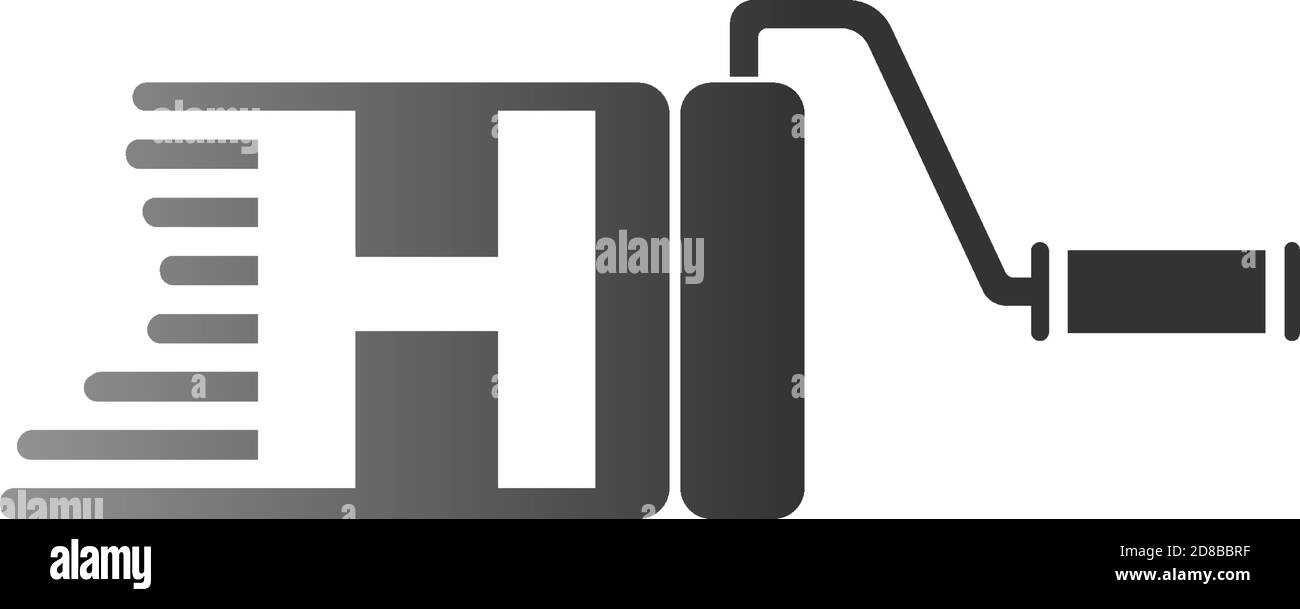 Paint logo letter H design concept Stock Vector Image & Art - Alamy