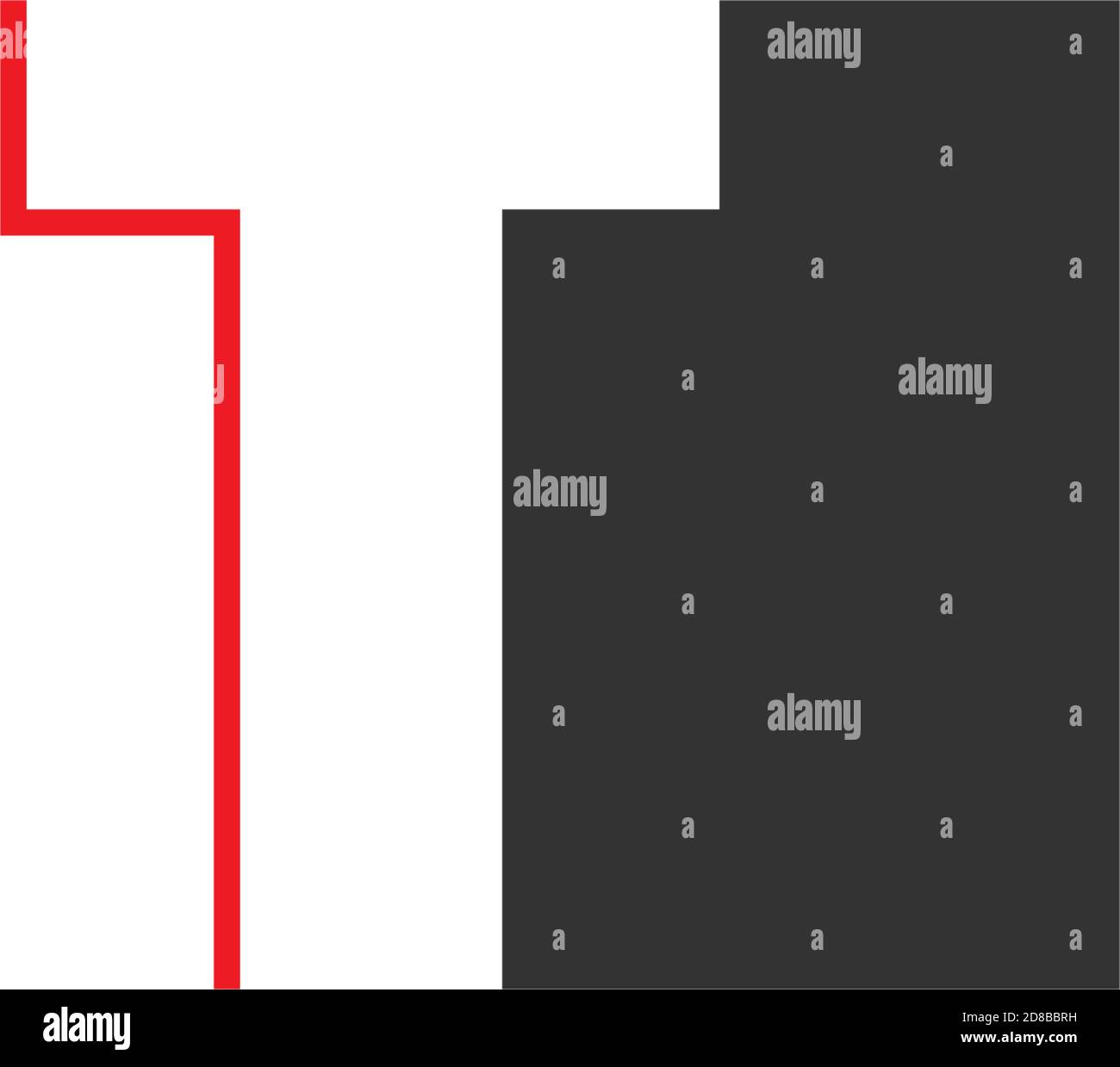 Letter T on square design concept Stock Vector Image & Art - Alamy