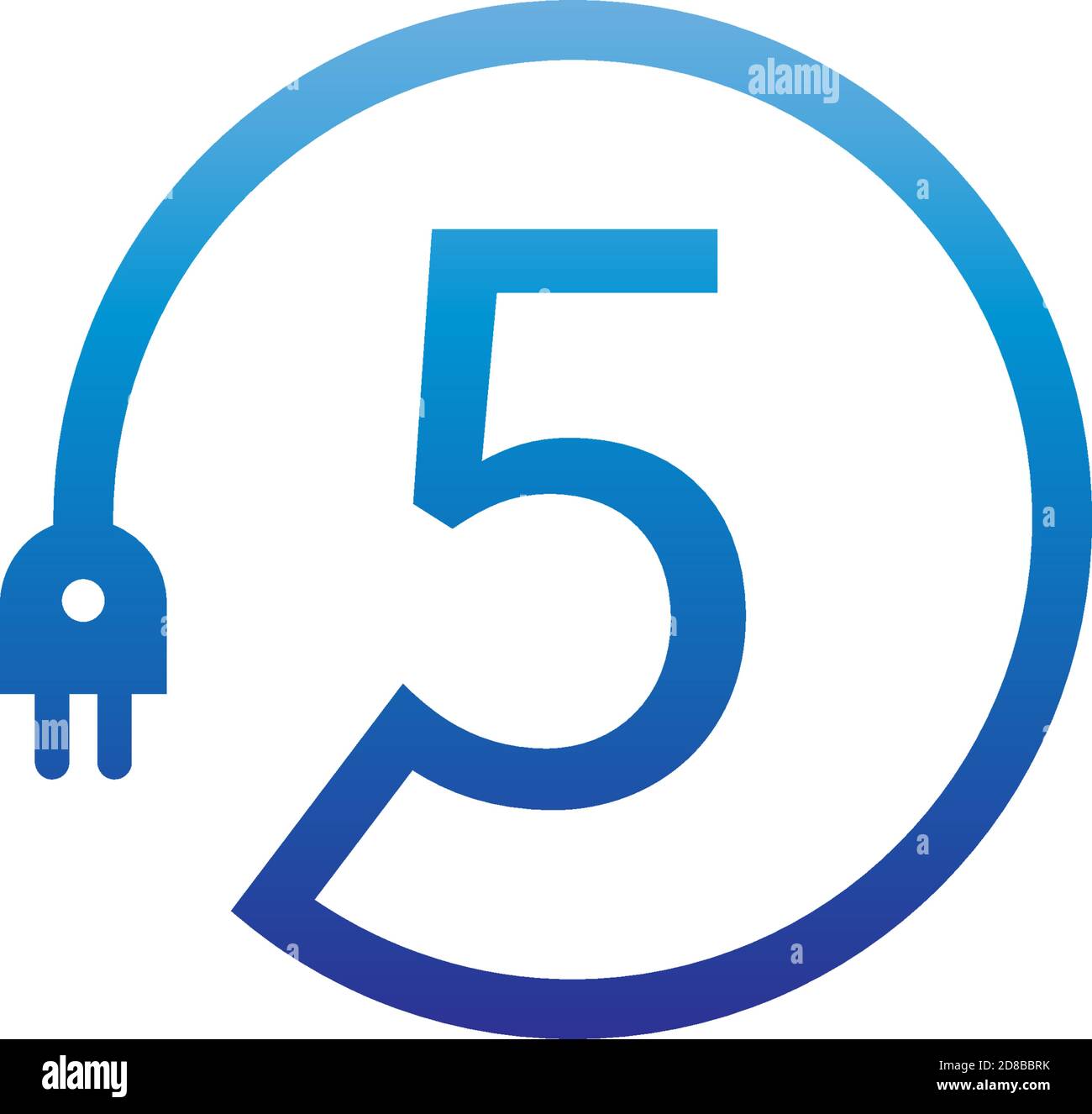Power cable forming number 5 logo icon Stock Vector Image & Art - Alamy