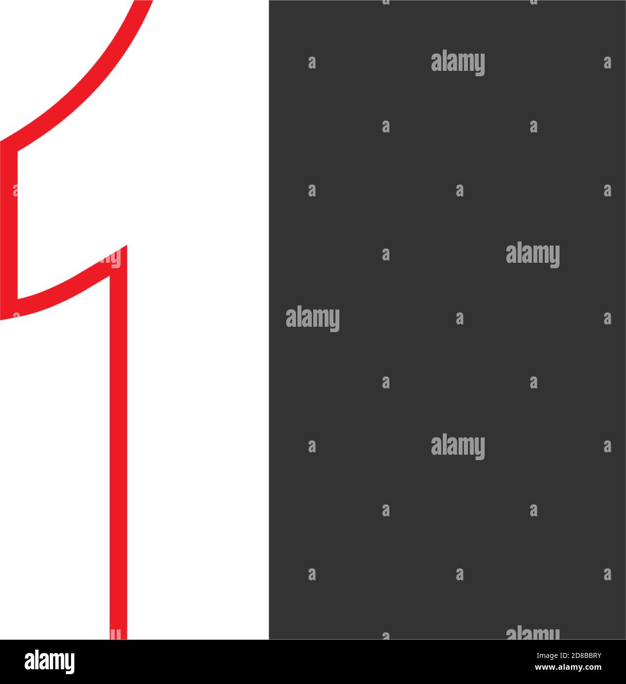 Number 1 on square design concept Stock Vector Image & Art - Alamy