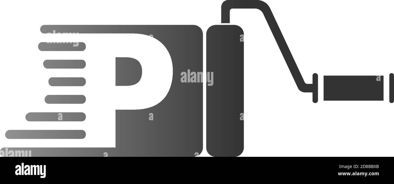 Paint logo letter P design concept Stock Vector Image & Art - Alamy