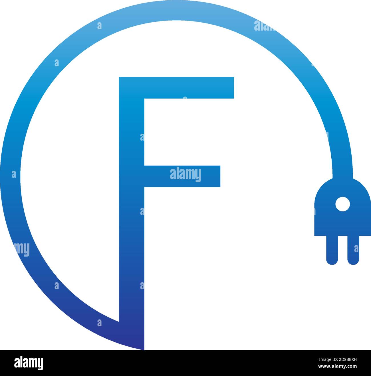 Power cable forming letter F logo icon Stock Vector Image & Art - Alamy