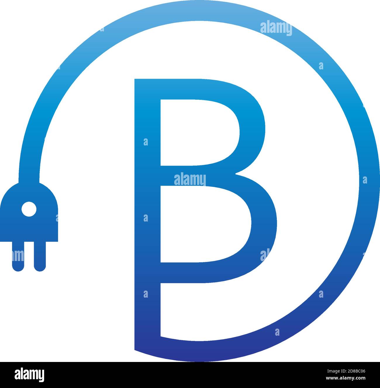 Power cable forming letter B logo icon Stock Vector Image & Art - Alamy
