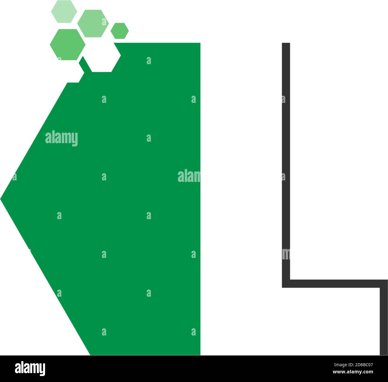 Letter L on hexagon icon design concept Stock Vector Image & Art - Alamy