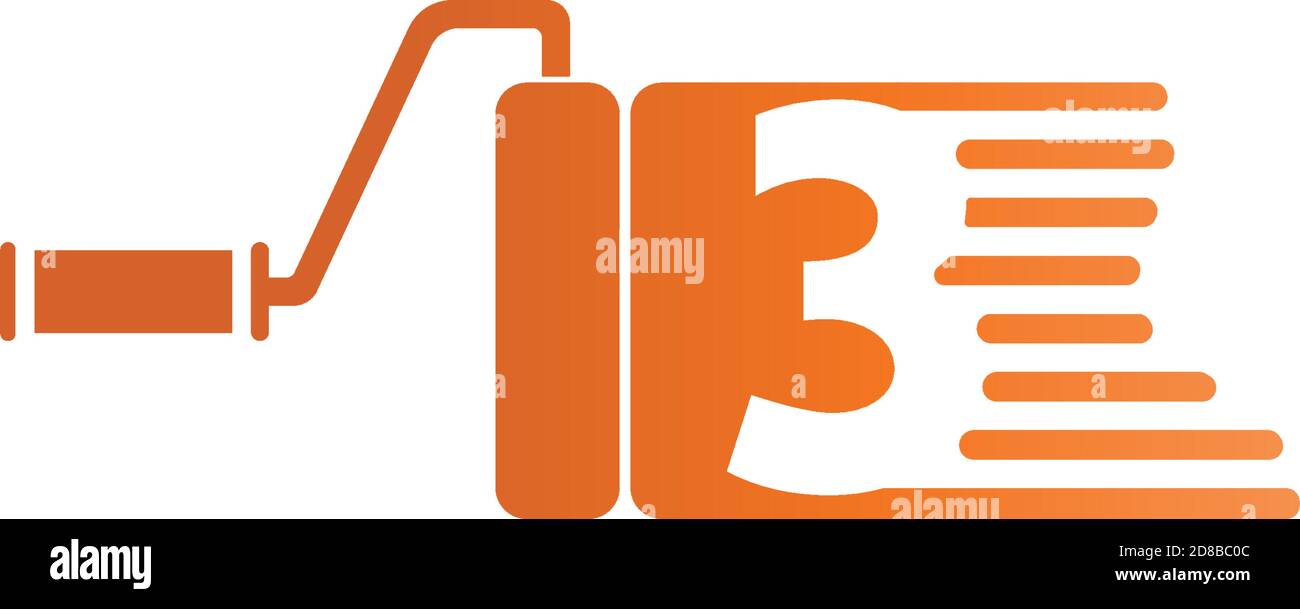 Paint logo number 3 design concept Stock Vector Image & Art - Alamy