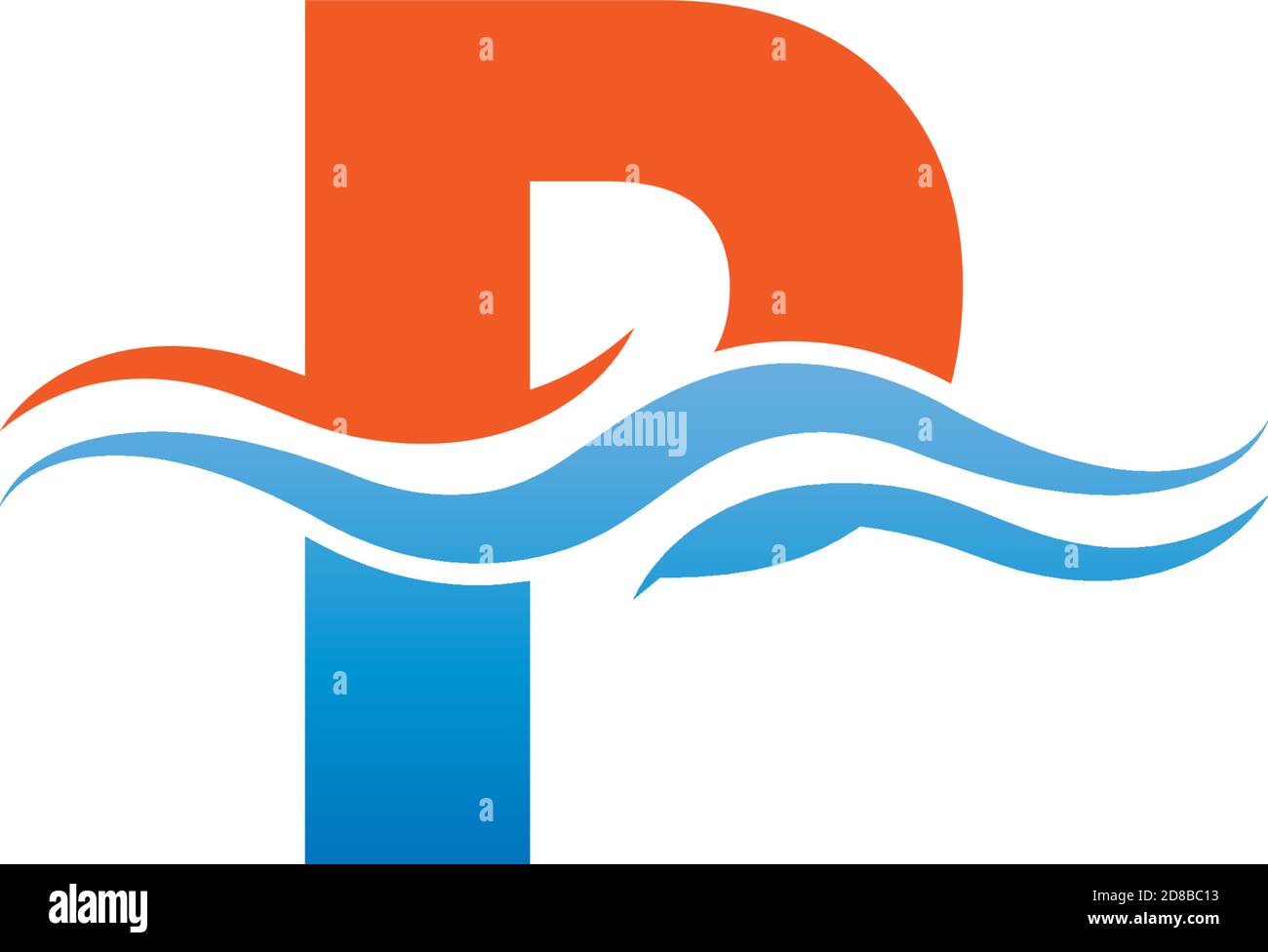 Mix of letter P with wave design concept Stock Vector Image & Art - Alamy