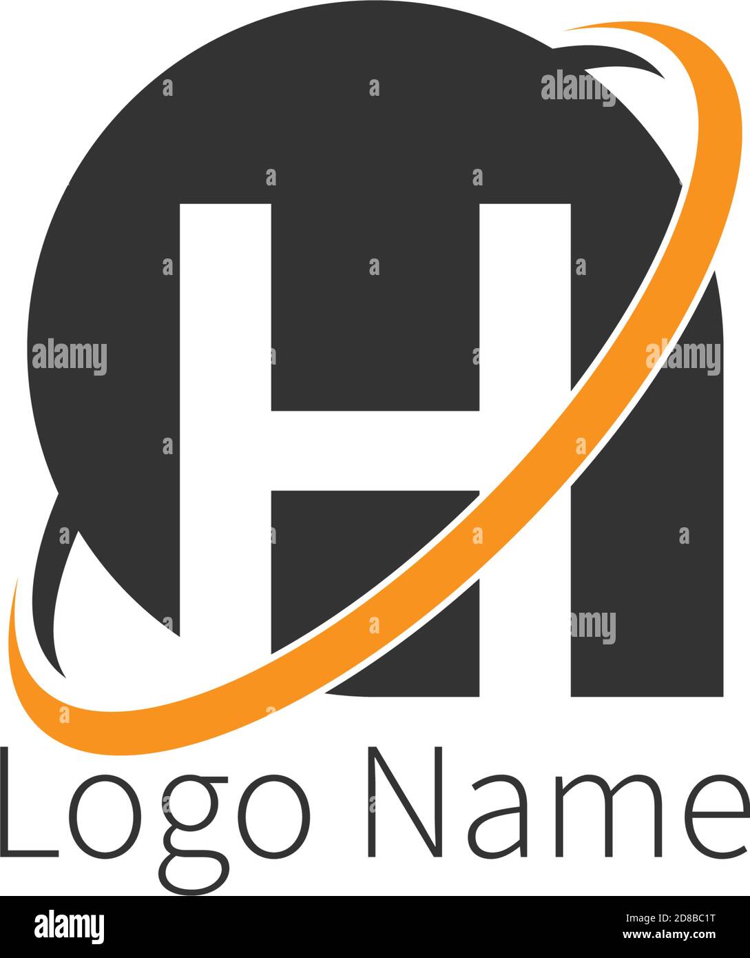 Letter H circle icon Logo, design letter + icon circle concept ...