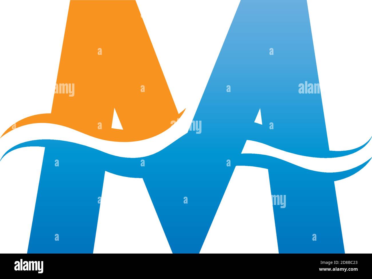 Mix of letter M with wave design concept Stock Vector Image & Art - Alamy