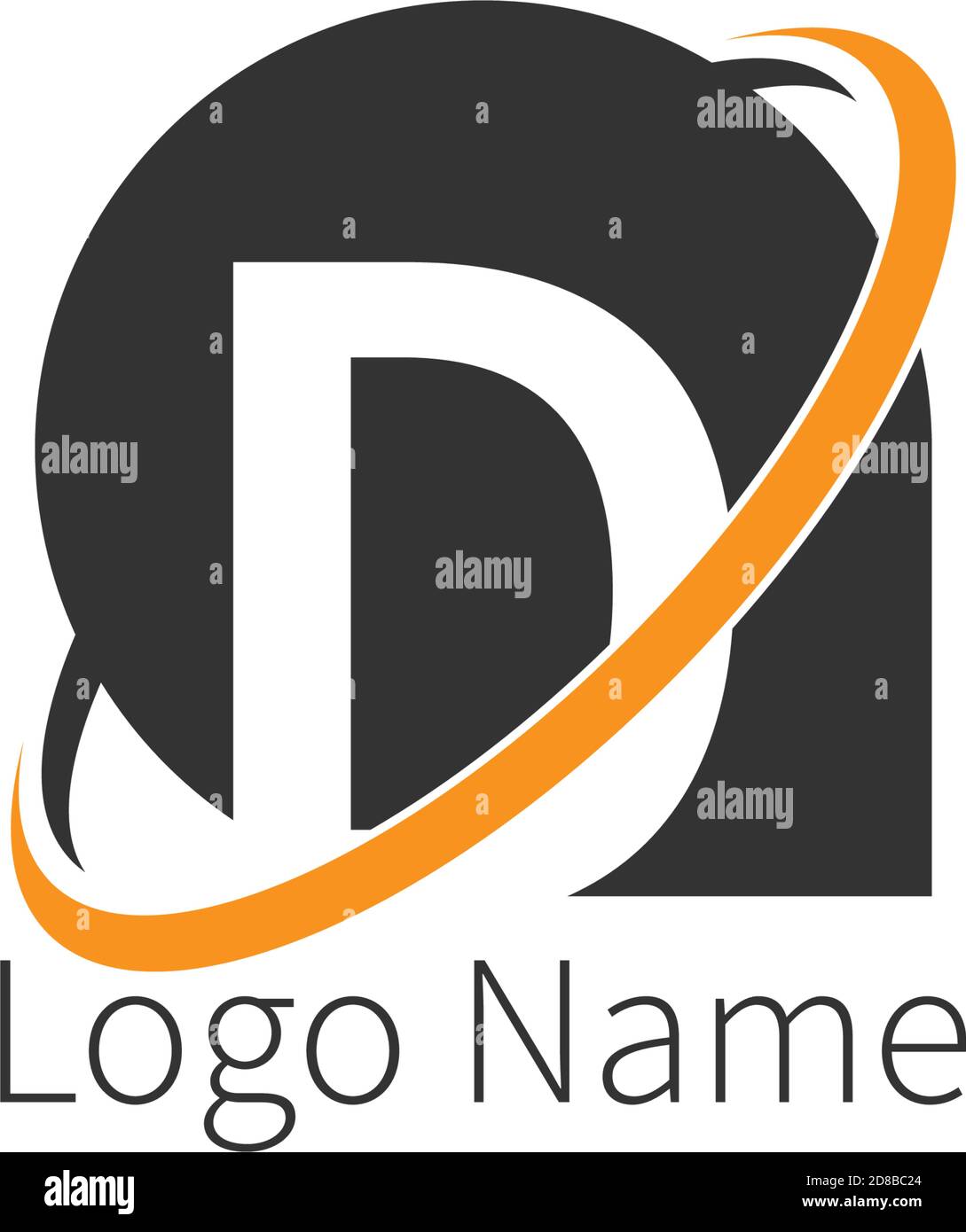 Letter D circle icon Logo, design letter + icon circle concept ...