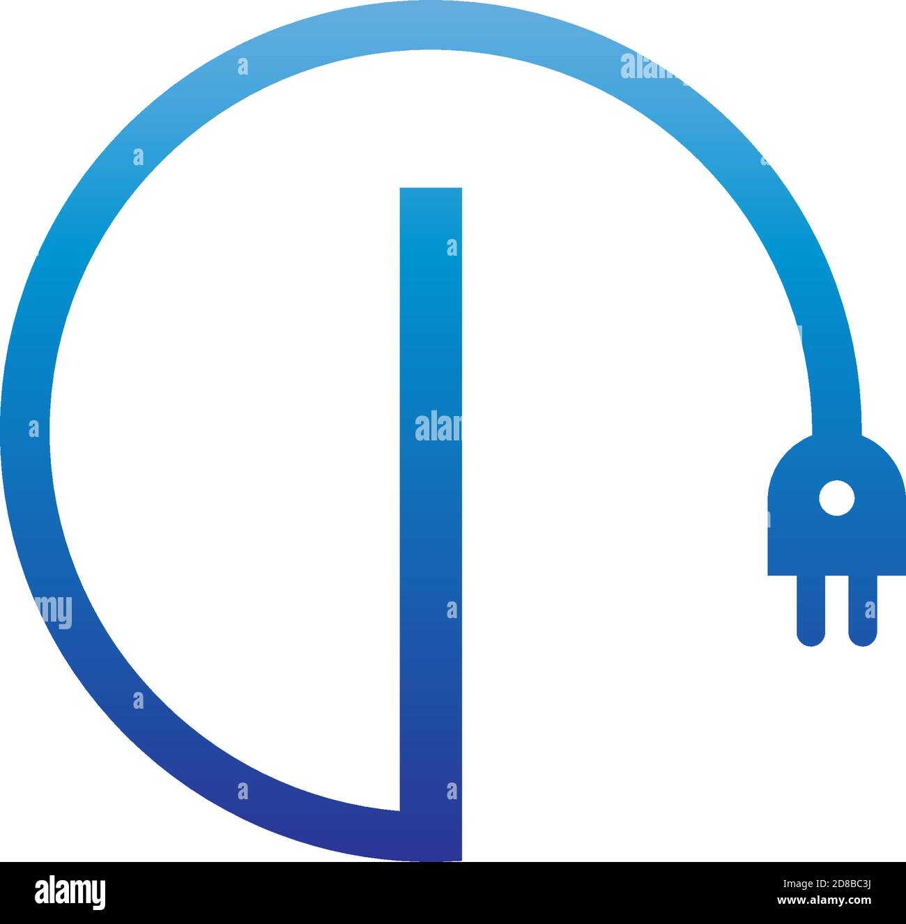 Power cable forming letter I logo icon Stock Vector Image & Art - Alamy