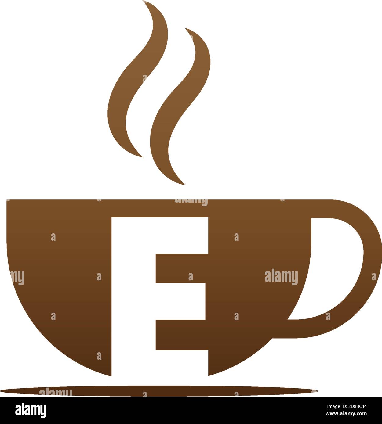 Coffee cup icon design letter E logo concept Stock Vector Image & Art ...