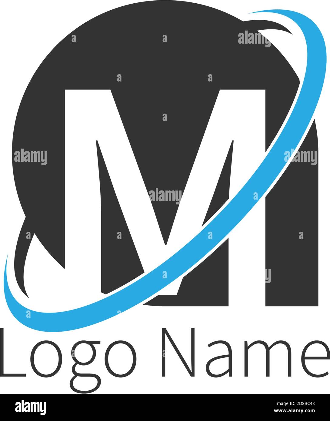 Letter M circle icon Logo, design letter + icon circle concept ...