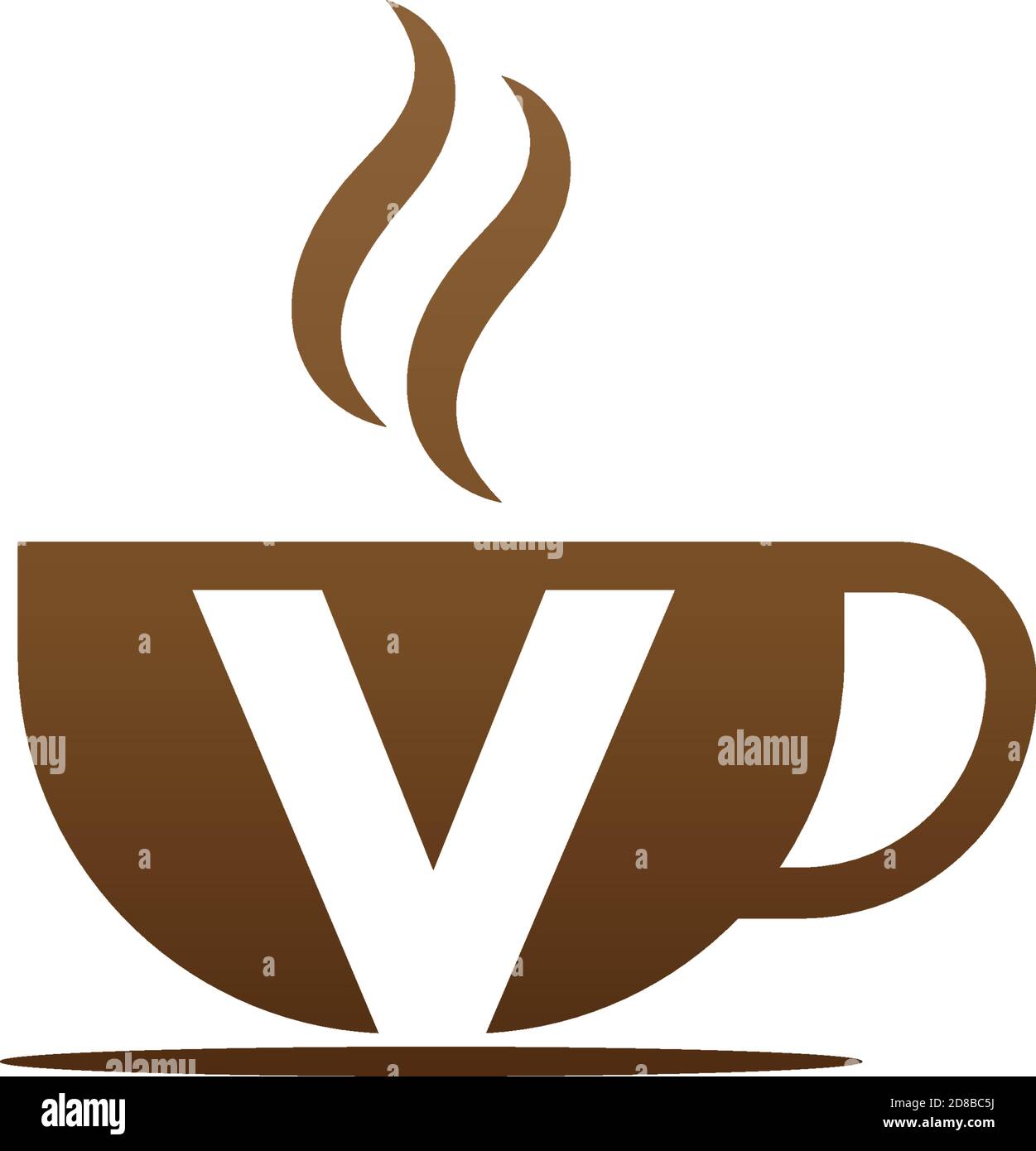 Coffee cup icon design letter V logo concept Stock Vector Image & Art ...