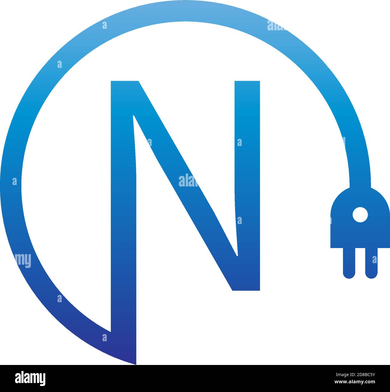 Power cable forming letter N logo icon Stock Vector Image & Art - Alamy