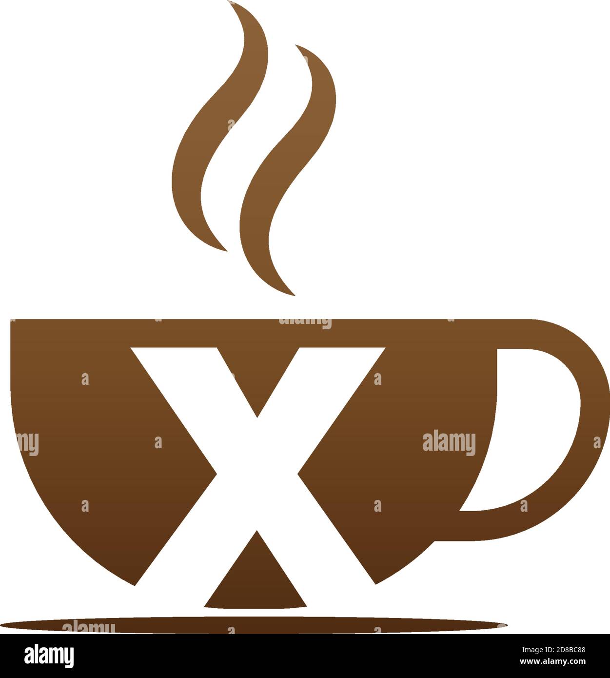 Coffee cup icon design letter X logo concept Stock Vector Image & Art ...