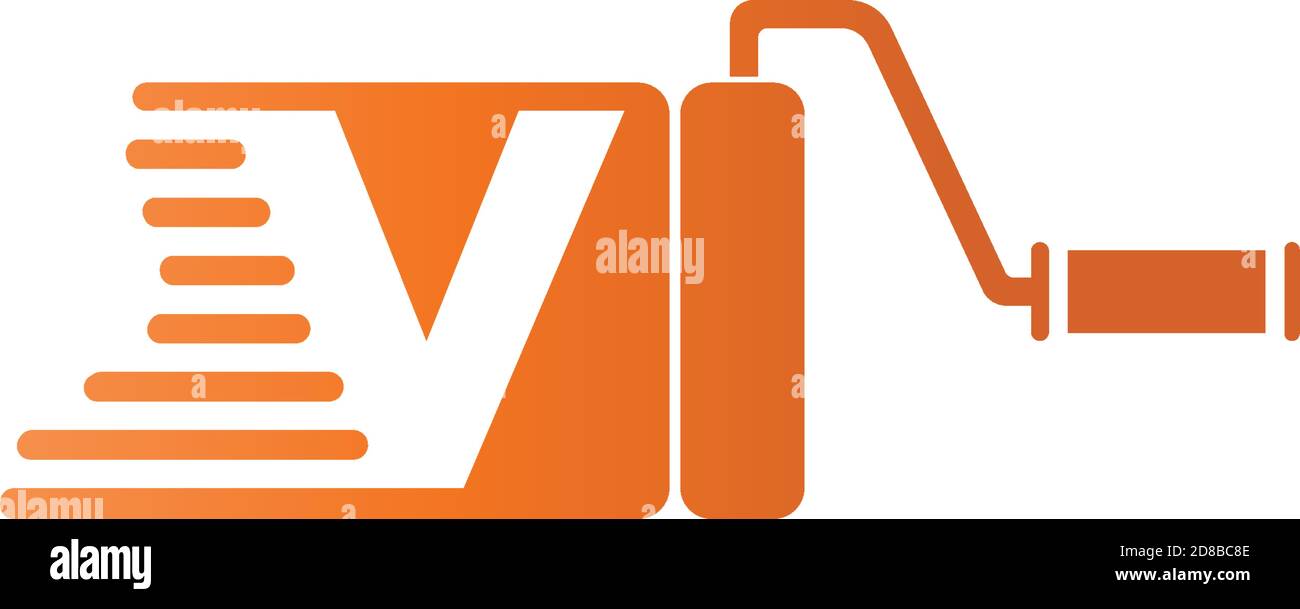 Paint logo letter V design concept Stock Vector Image & Art - Alamy