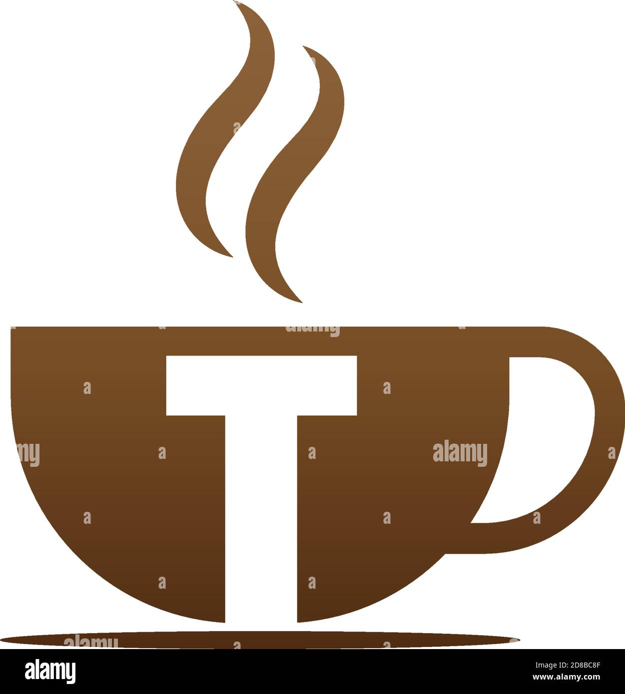 Coffee cup icon design letter T logo concept Stock Vector Image & Art ...