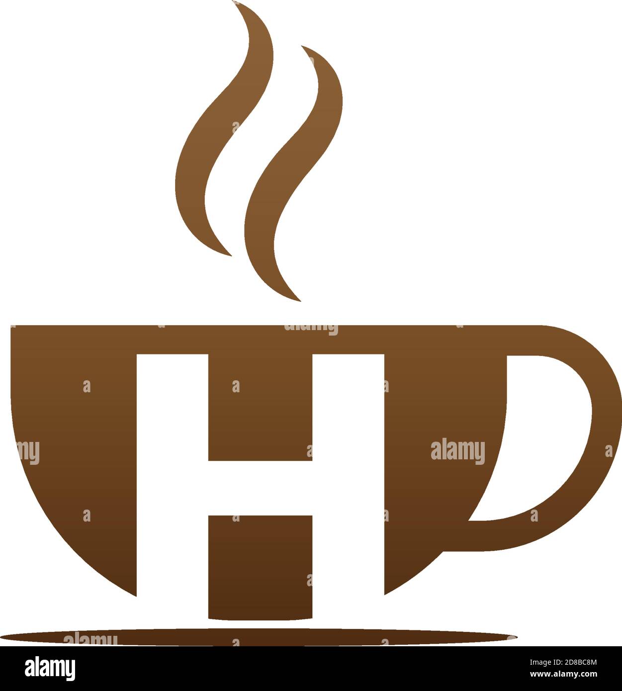 Coffee cup icon design letter H logo concept Stock Vector Image & Art ...