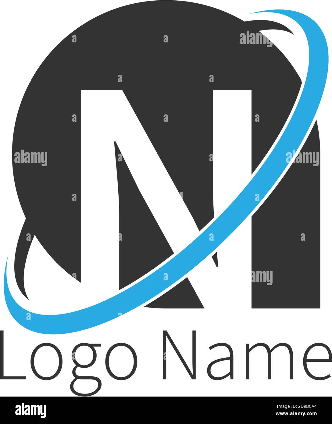 Letter N circle icon Logo, design letter + icon circle concept ...