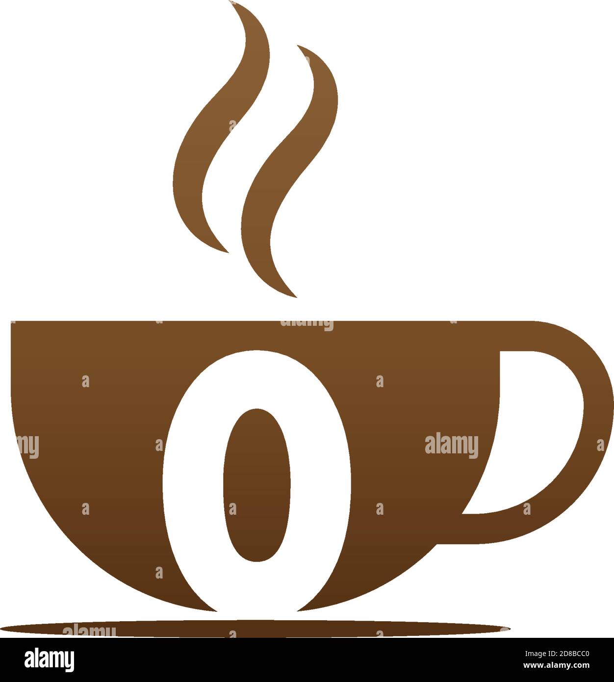 Coffee cup icon design number 0 logo concept Stock Vector Image & Art ...