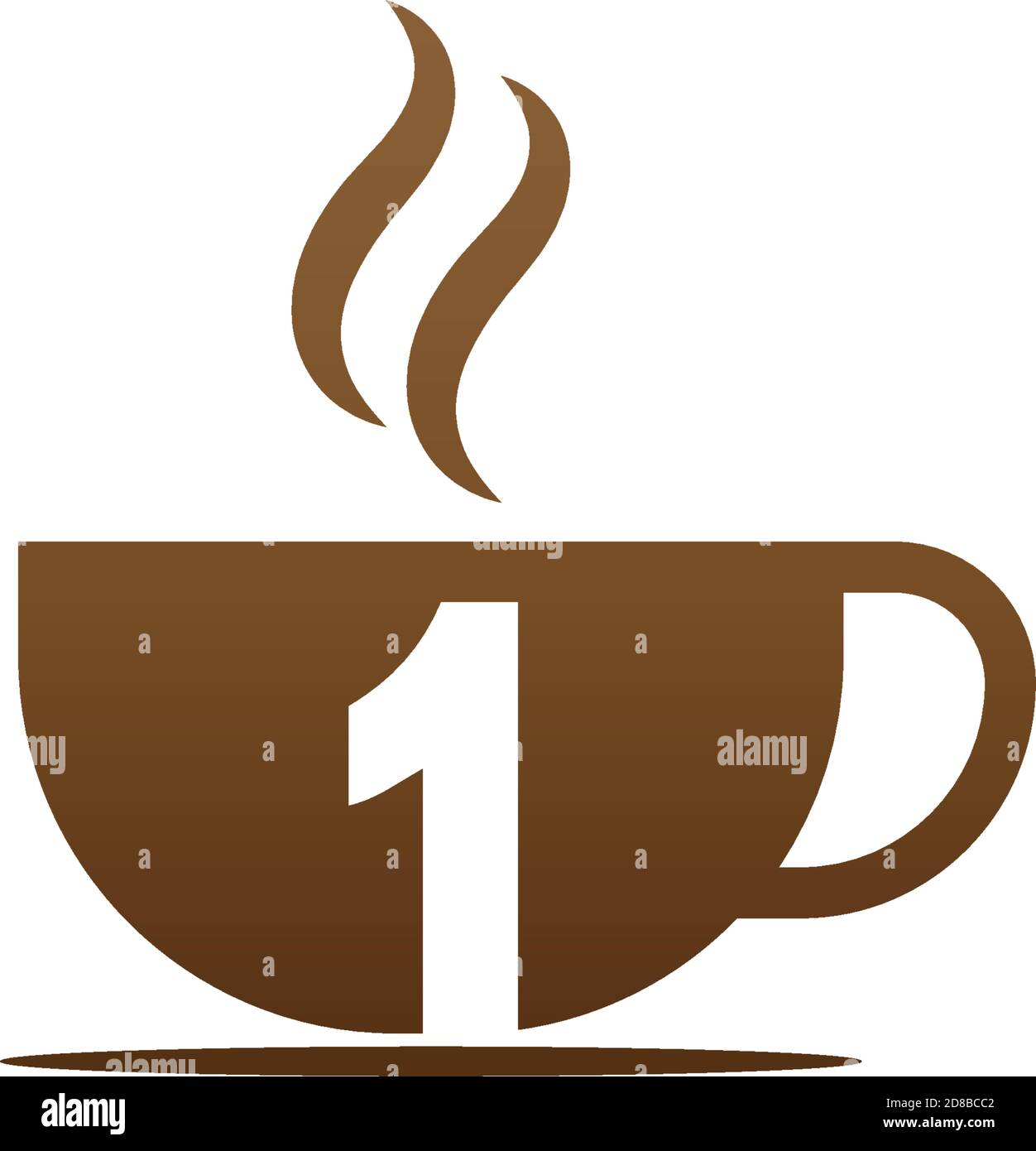 Coffee cup icon design number 1 logo concept Stock Vector Image & Art ...