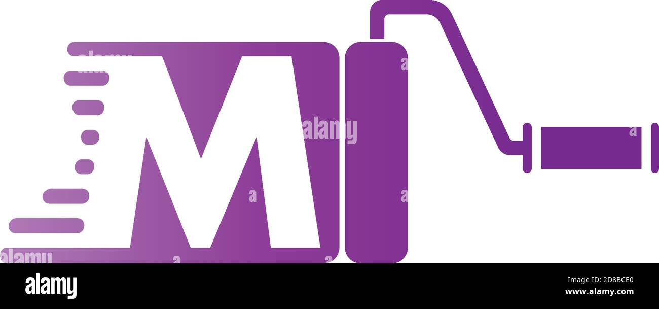 Paint logo letter M design concept Stock Vector Image & Art - Alamy