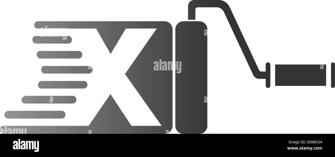 Paint logo letter X design concept Stock Vector Image & Art - Alamy