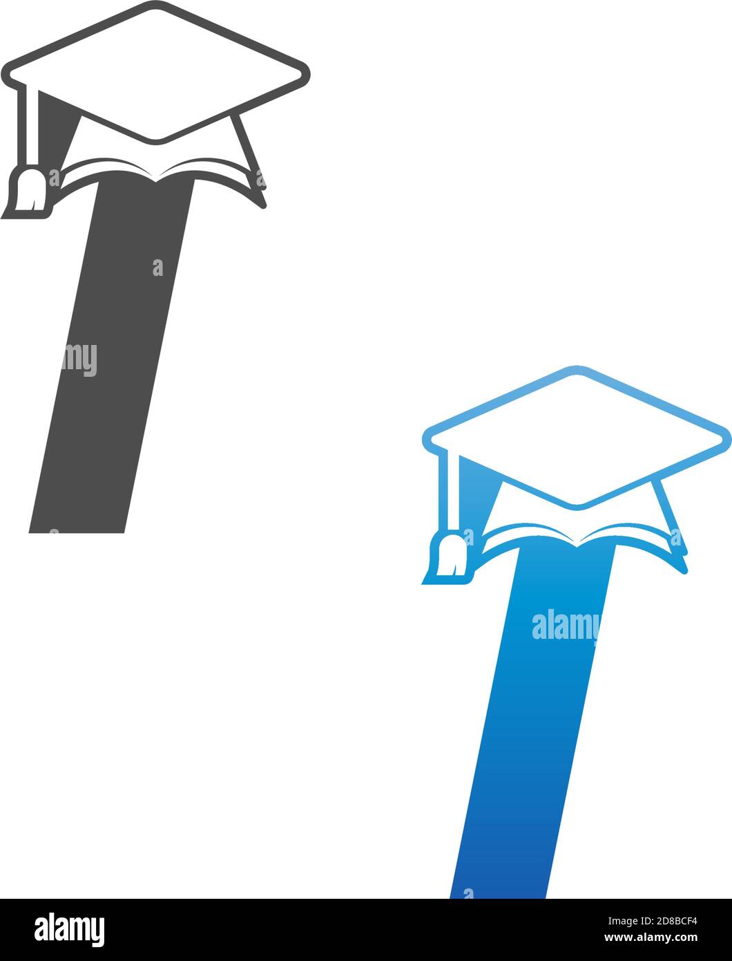 Letter I graduation cap concept design template Stock Vector Image ...