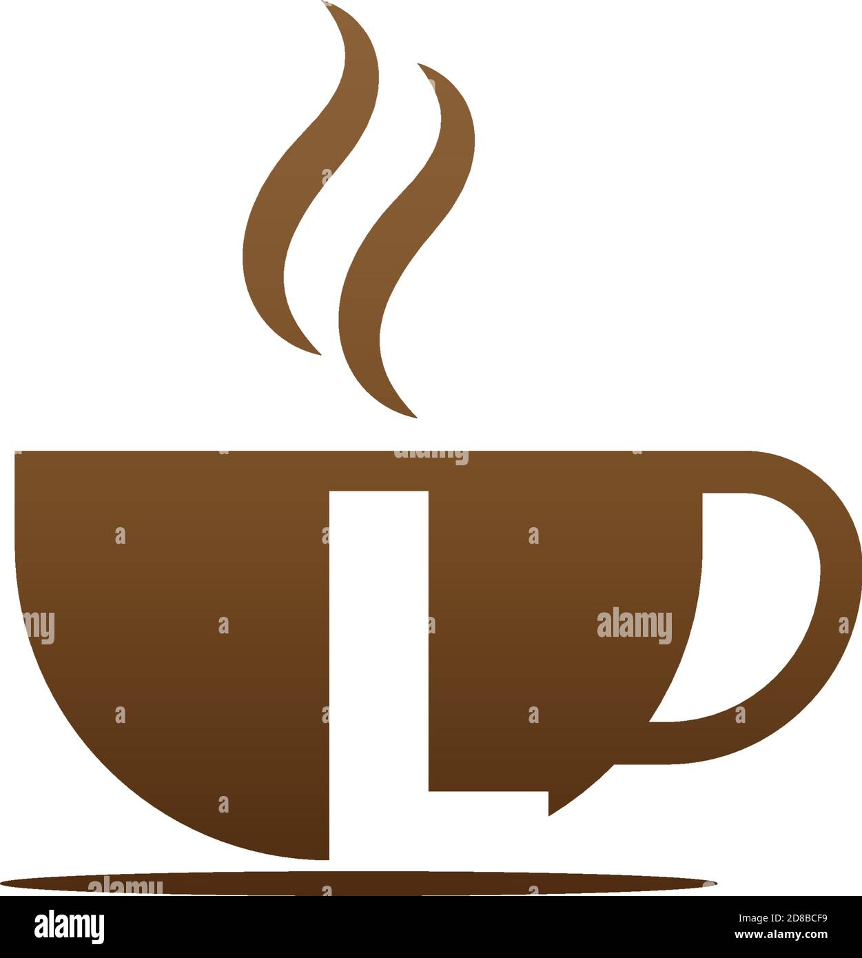 Coffee cup icon design letter L logo concept Stock Vector Image & Art ...