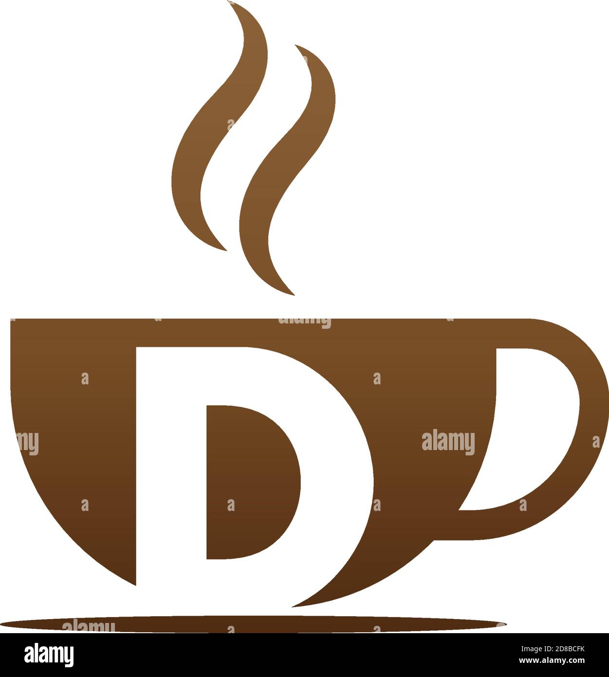 Coffee cup icon design letter D logo concept Stock Vector Image & Art ...