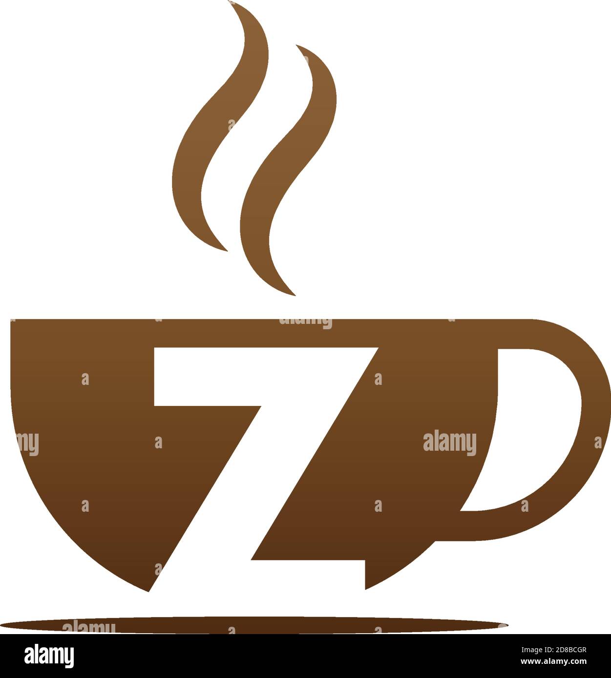 Coffee cup icon design letter Z logo concept Stock Vector Image & Art ...