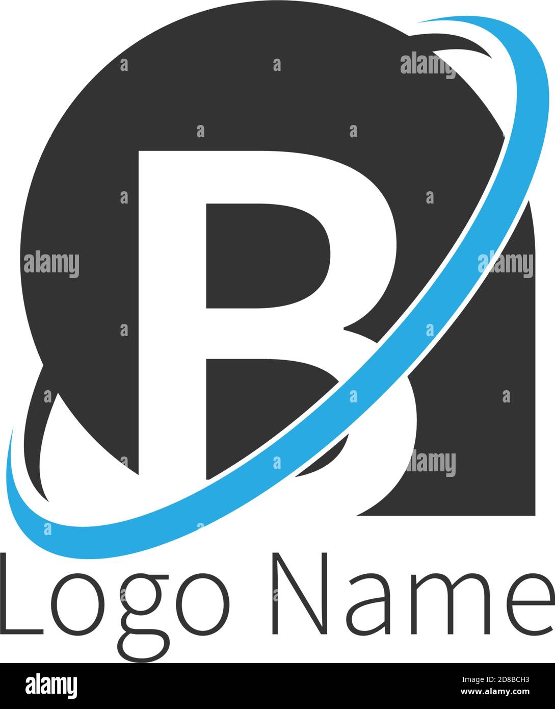 Letter B circle icon Logo, design letter + icon circle concept ...