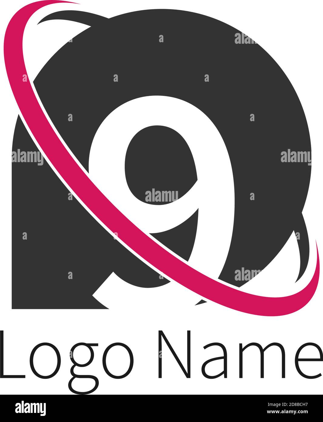 Number 9 circle icon Logo, design number + icon circle concept ...