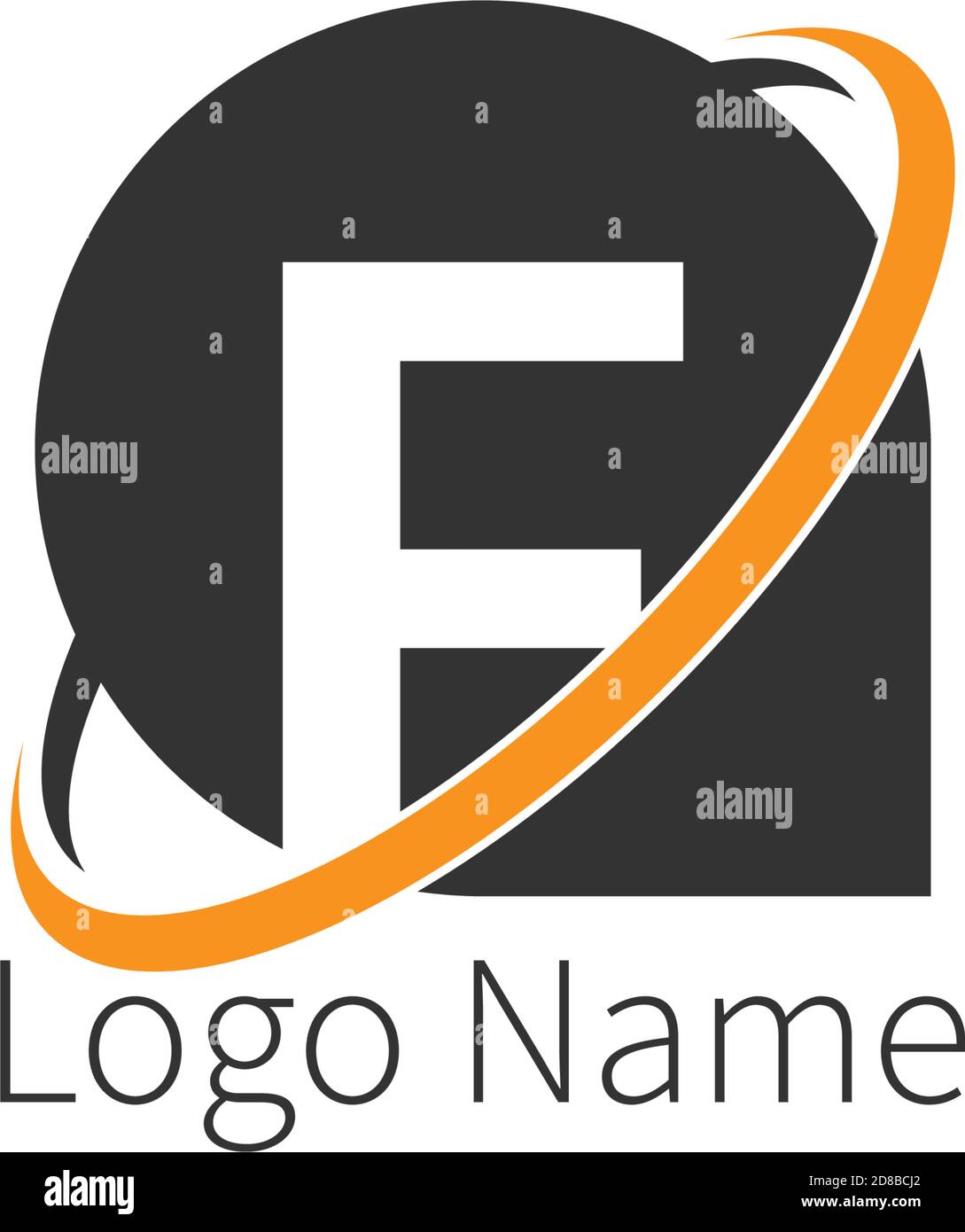 Letter F circle icon Logo, design letter + icon circle concept ...