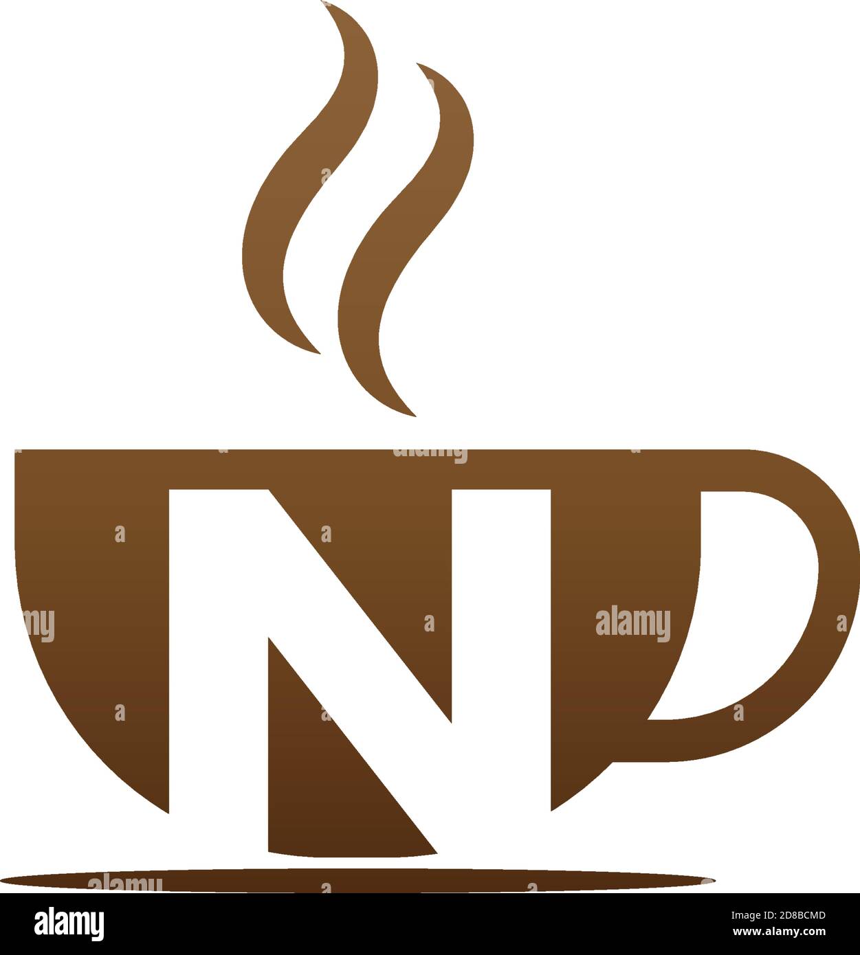 Coffee cup icon design letter N logo concept Stock Vector Image & Art ...