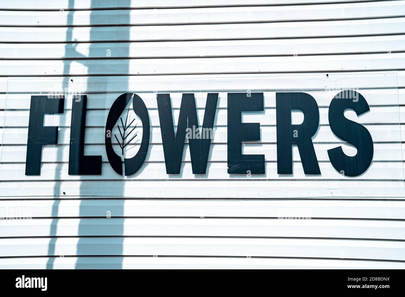 Generic flowers sign, for a florist shop business Stock Photo - Alamy