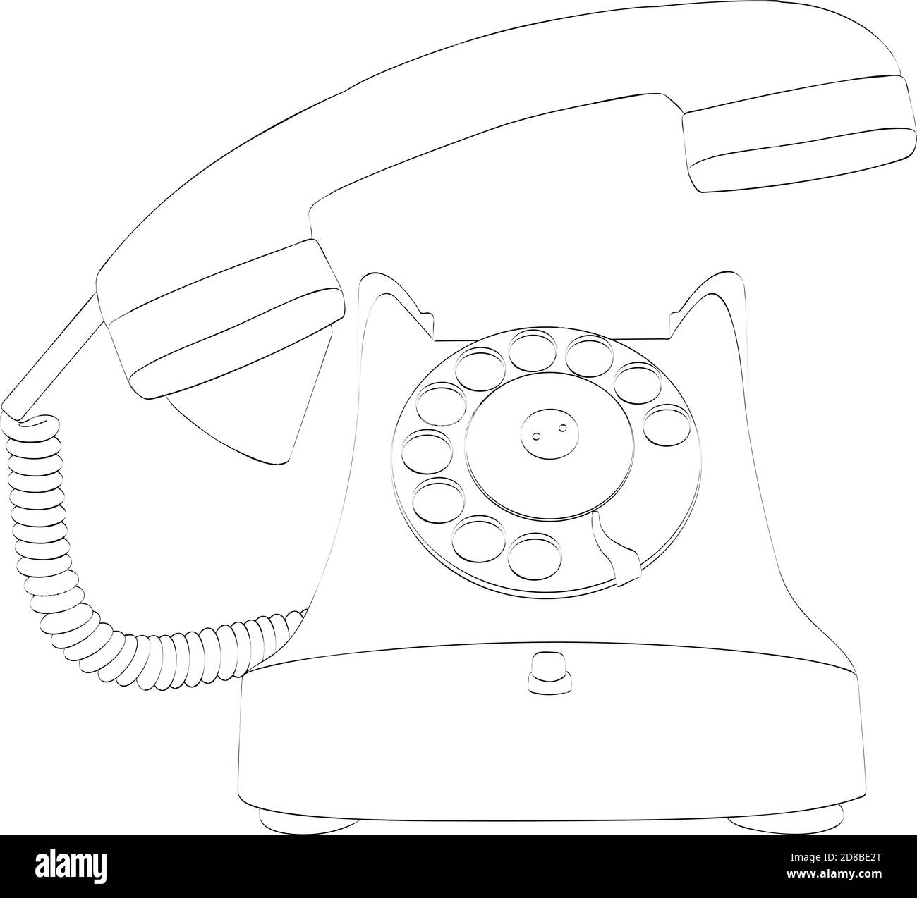 Old telephon rotary dial Stock Vector Images - Alamy
