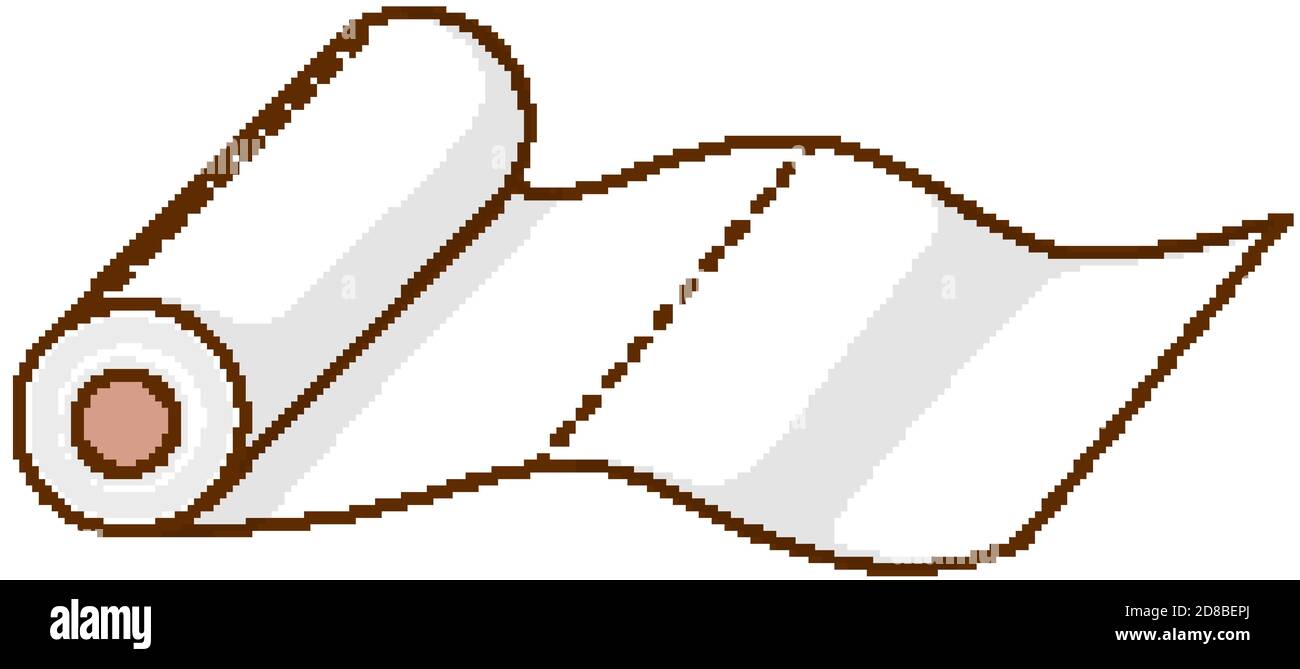 Isolated paper roll on white background illustration Stock Vector Image ...